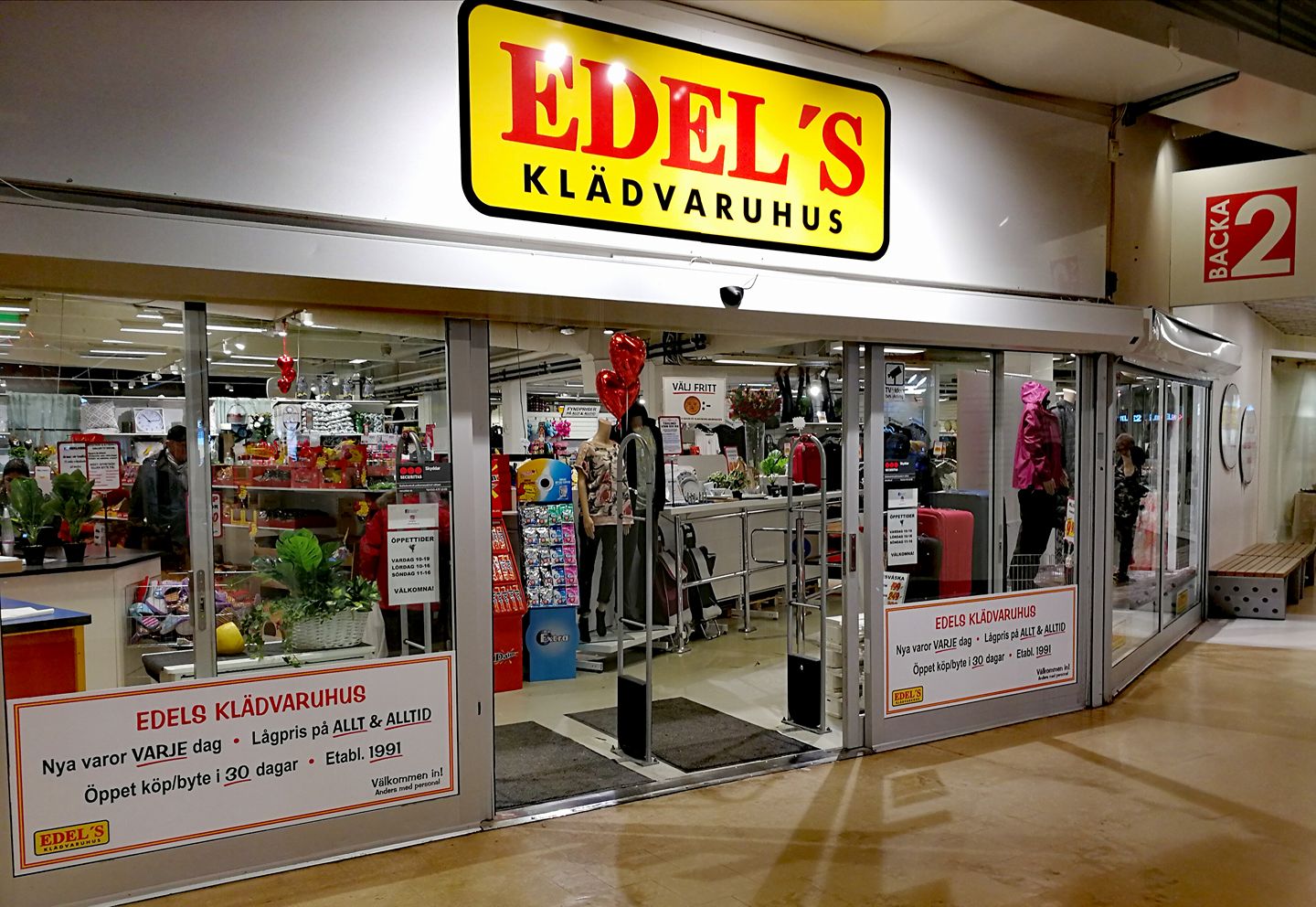 Backaplan | Edels Klädvaruhus