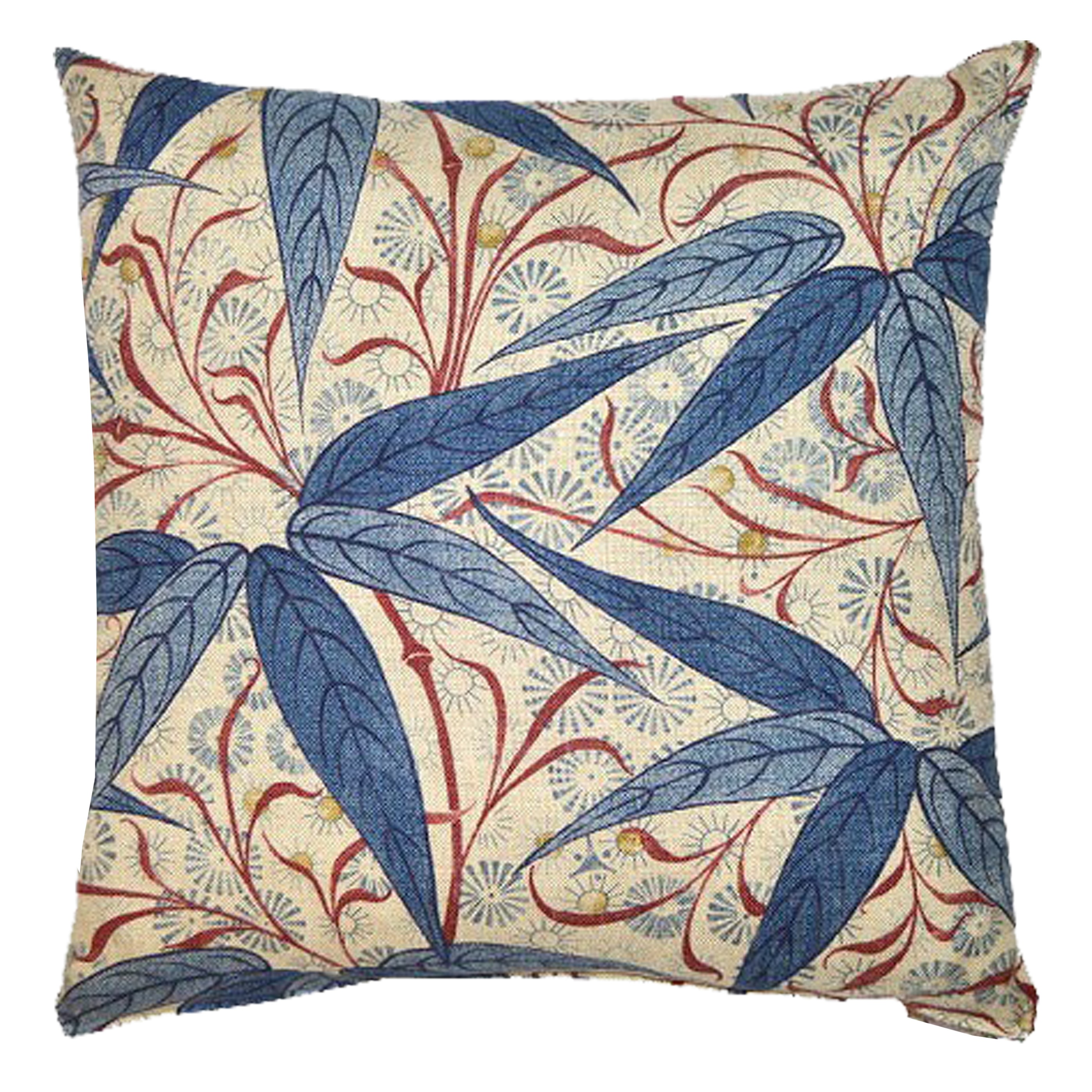 Kudde William Morris - Bamboo Blå | Östermalms Textilateljé