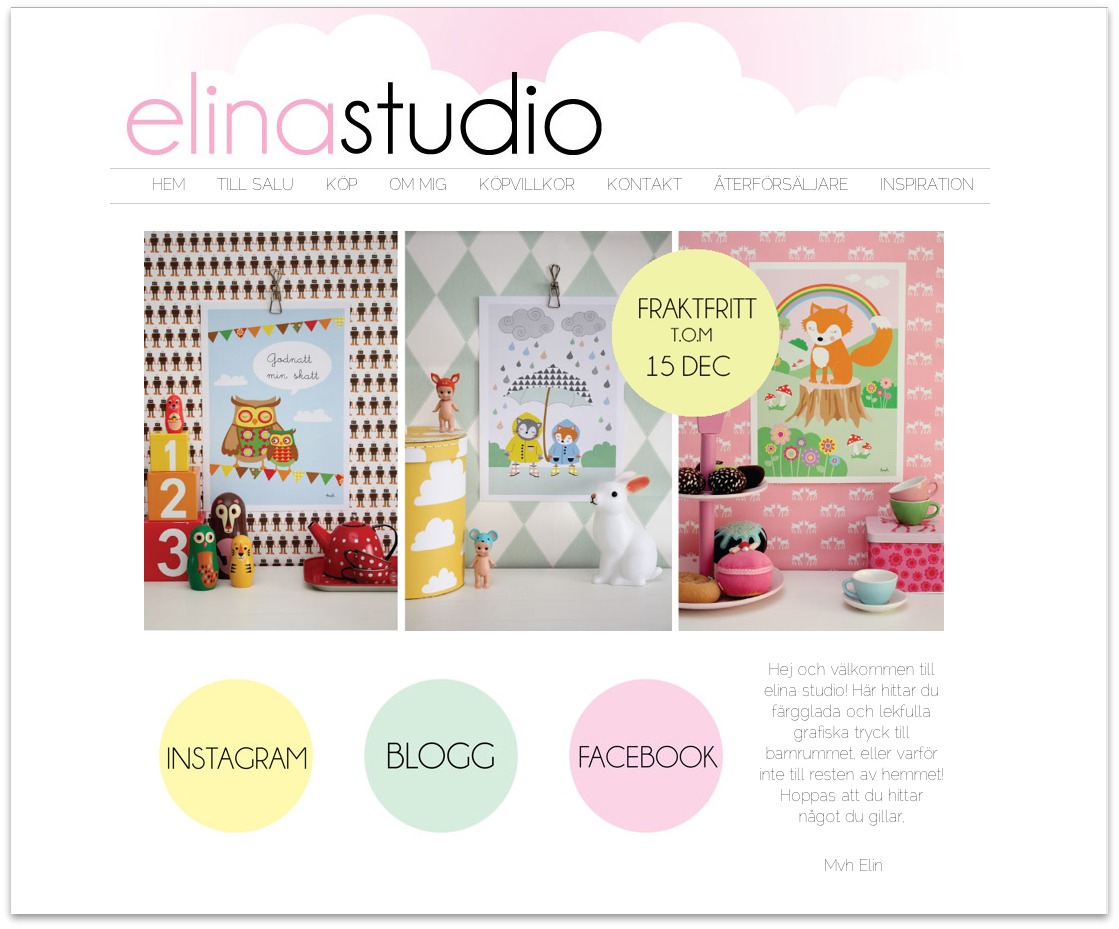Veckans hemsida: Elinastudio.se - Hemsida24